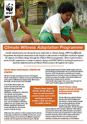 Climate Witness Adaptation Programme in Fiji | WWF