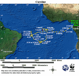 Caroline: map locator 46 | WWF