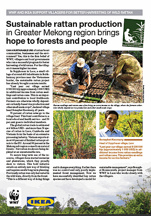 FACTSHEET: Sustainable rattan production in Greater Mekong region | WWF